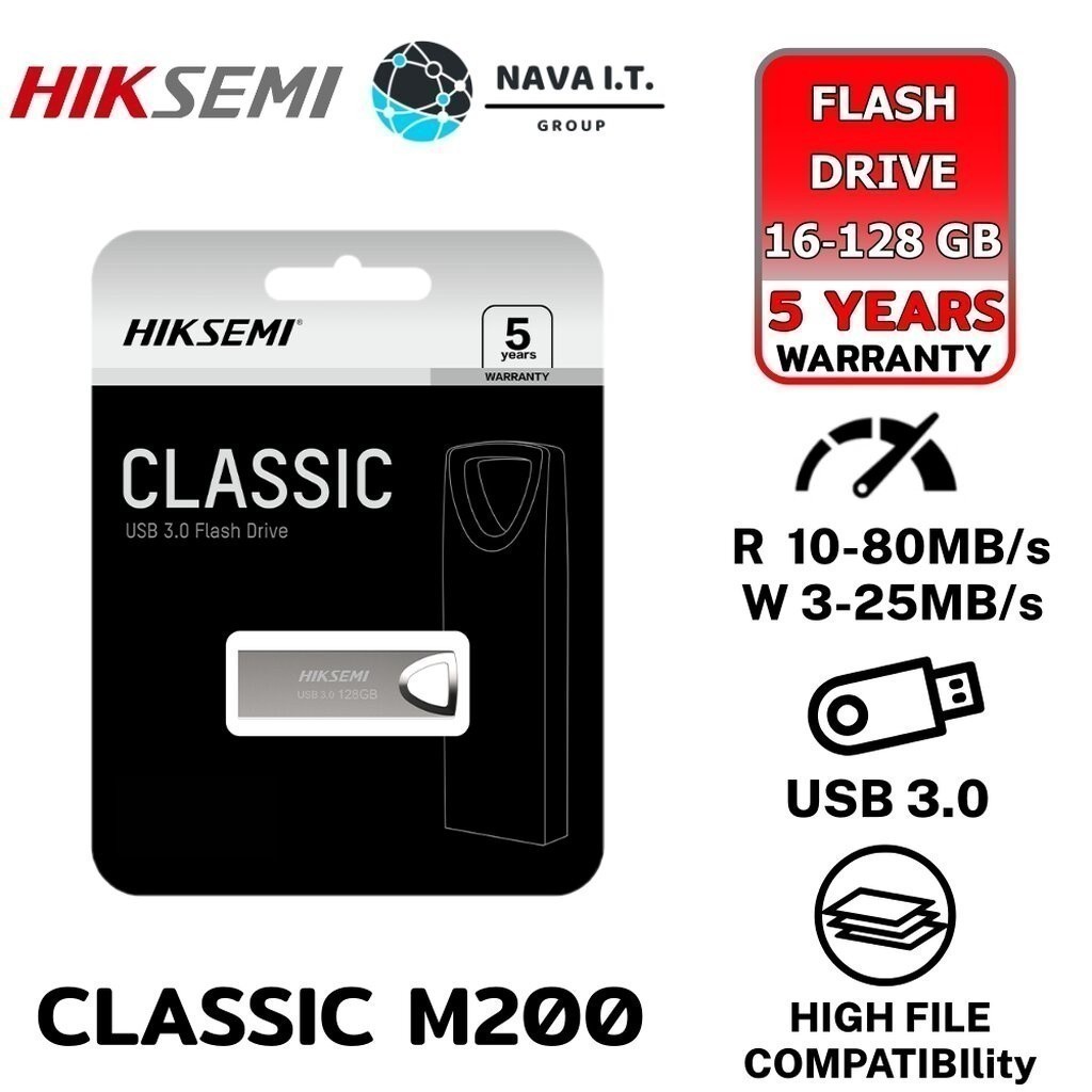 HIKSEMI Classic M200 16GB/32GB/64GB/128GB Flash Drive [แฟลชไดร์ฟ] USB 3 ...