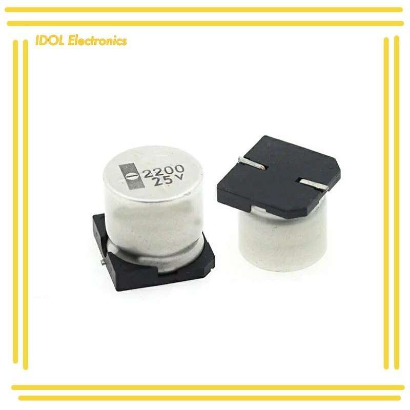 ราคาถูก! Electrolytic Capacitor 50V 25V 16V 10V 6.3v 220uf SMD ตัวเก็บ ...
