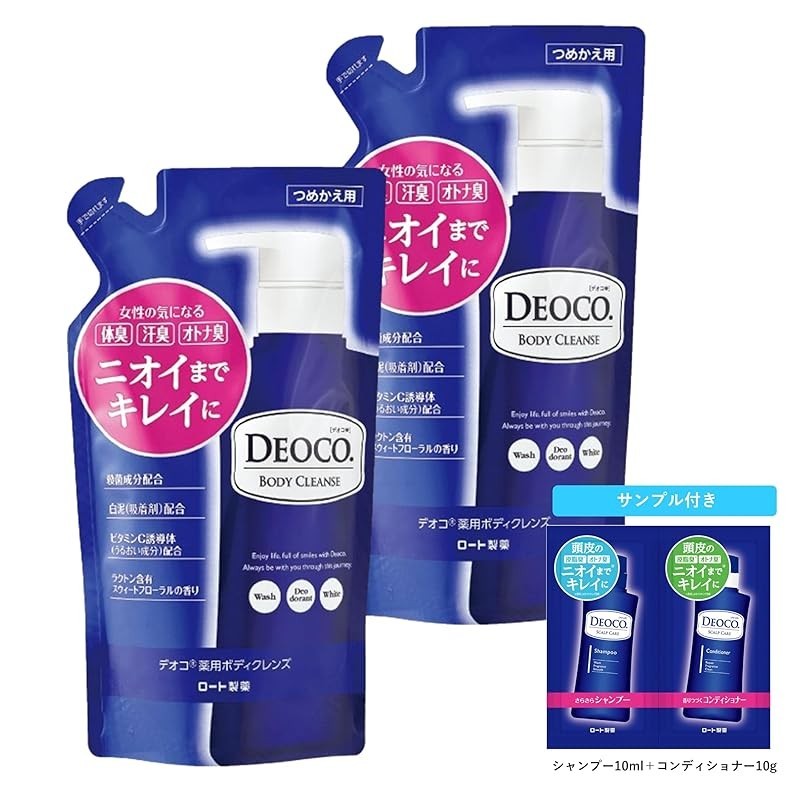 【from Japan】DEOCO Medicated Body Cleanse, 350mL body + DEOCO Hair Care ...