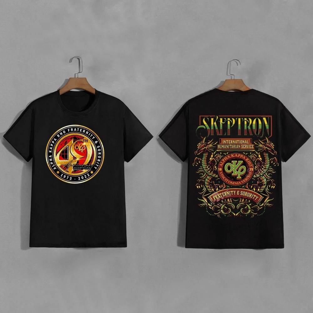 AKP ALPHA KAPPA RHO SKEPTRON เสื้อยืดครบรอบ 49 ปี การ์ตูน ชีฟอง ชุดปกติ ...