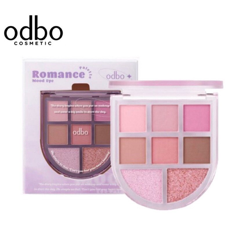 Odbo Romance Mood Eye Palette โอดีบีโอ อายแชโดว์ พาเลท พิกเมนต์แน่น สีสวยชัด เกลี่ยง่าย OD2023 ...