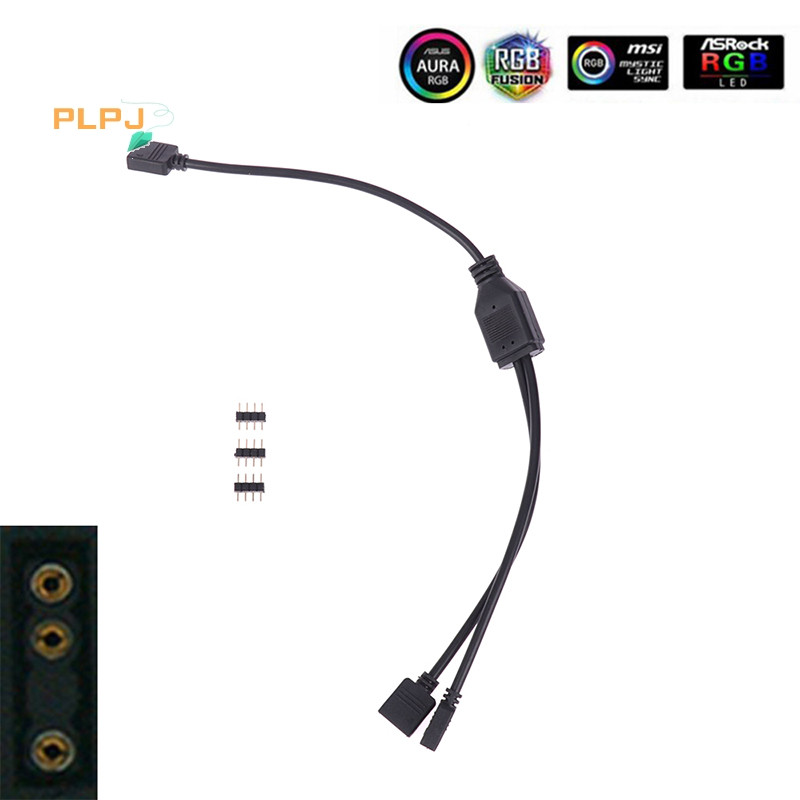Plpj 5V 3 ขา 12V 4pin ARGB Splitter Connector สายสําหรับ PC พัดลม ...