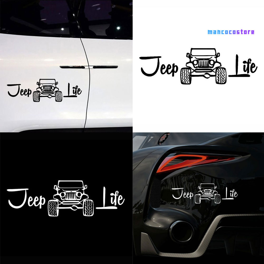 [mancocos]Jeep Life Car SUV Truck Vehicle Body Bumper Window Decals สติ ...