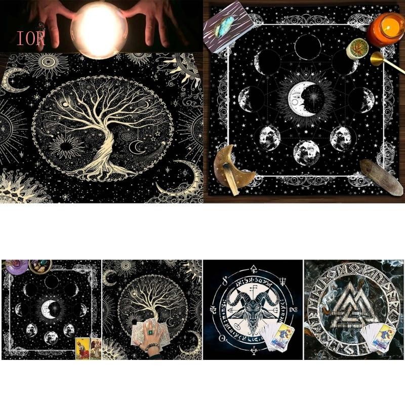 Ior สแควร์รูปร่างลูกตุ้มเสื่อแท่นบูชาผ้าปูโต๊ะเกมกระดานการ์ด Pad Rune ...