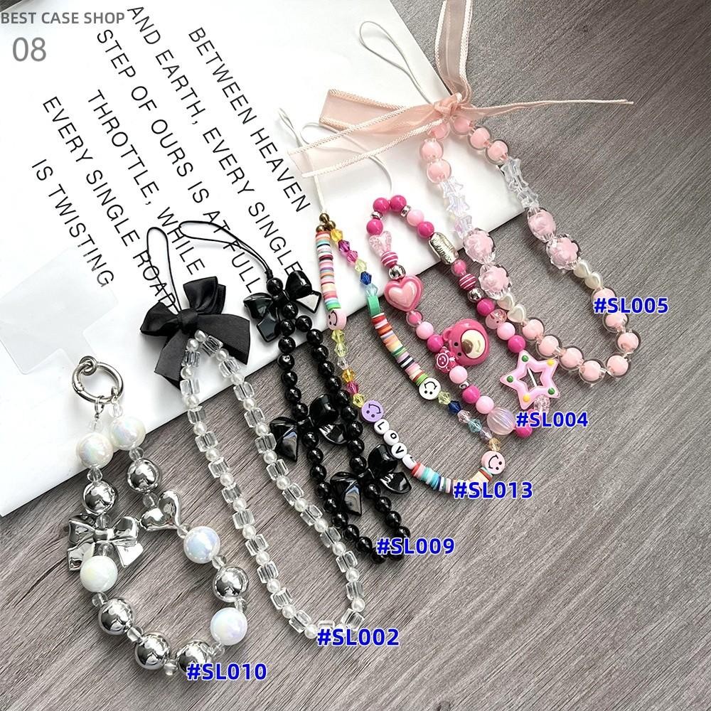 Phone Bracelets สายคล้องโทรศัพท์มือถือ สไตล์วินเทจ เชือกเส้นเล็ก แบบถัก ...