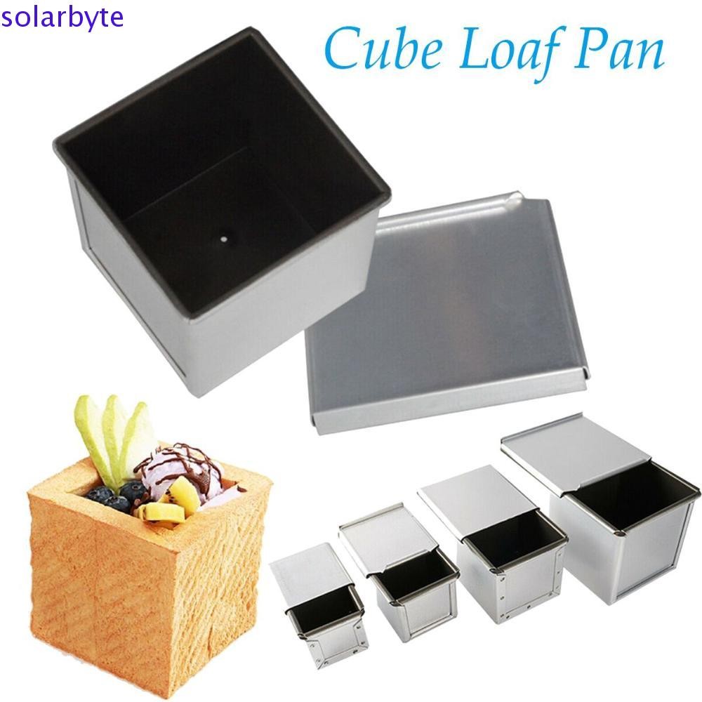 Solarbyte แม่พิมพ์ขนมปังอลูมิเนียมเหล็กสแควร์เบเกอรี่เครื่องมือ Bakeware ทําขนมห้องครัวพร้อมฝา ...