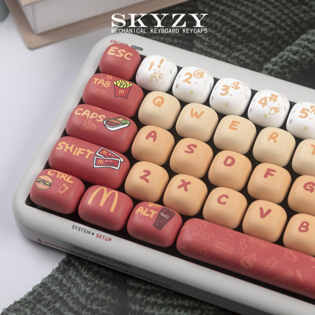ปุ่มกดของ McDonald MOG Profile Hamburger ปุ่มกดย่อยย้อม PBT น่ารัก ...