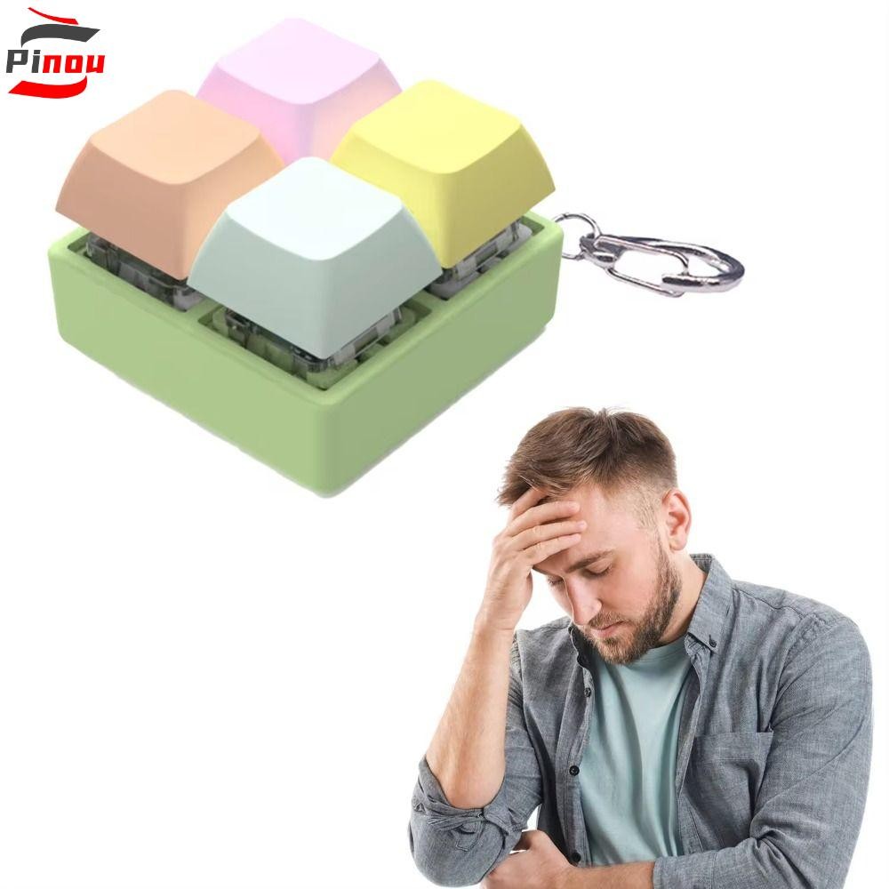 Pinou คีย์บอร์ด Caps ของเล่น, Calming 4 ปุ่มคีย์บอร์ดพวงกุญแจ, ความแปลก ...