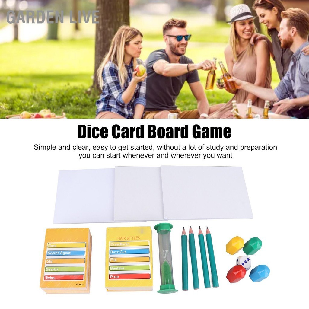 GARDEN LIVE เกมกระดาน Pictionary พร้อมนาฬิกาทราย 1 ลูกเต๋า 2 เกมปริศนา ...