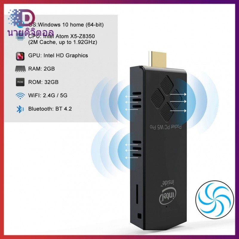 Mini PC T5 Pro Windows 10 Intel Atome Z8350 1.44 GHz 4 DDR4 64 5G WiFi ...