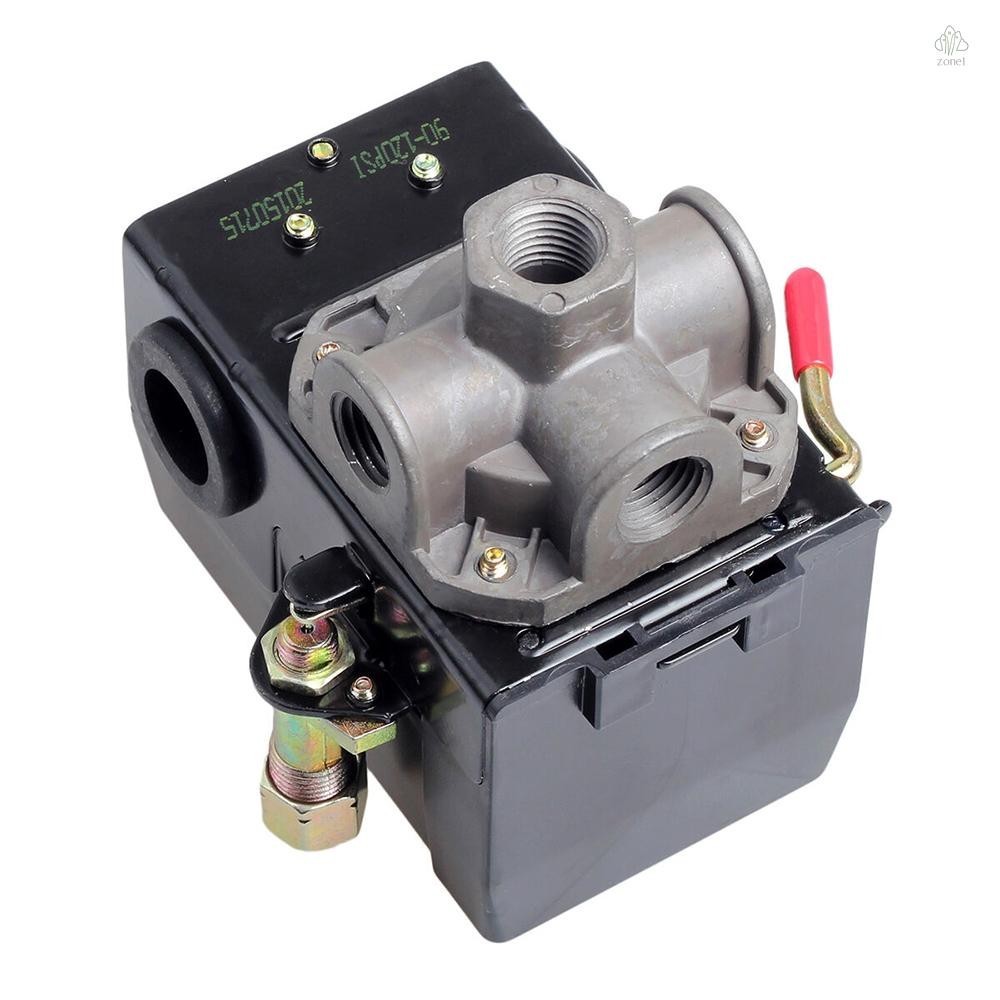 วาล ์ วควบคุมสวิตช ์ ความดันคอมเพรสเซอร ์ 120psi 4 พอร ์ ต Unloader On 5119