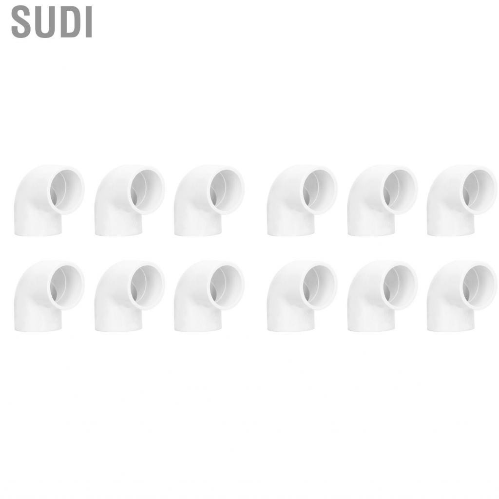 Sudi Water installation 12Pcs PVC Pipe Fittings 90 Degree Elbow Adapter ...