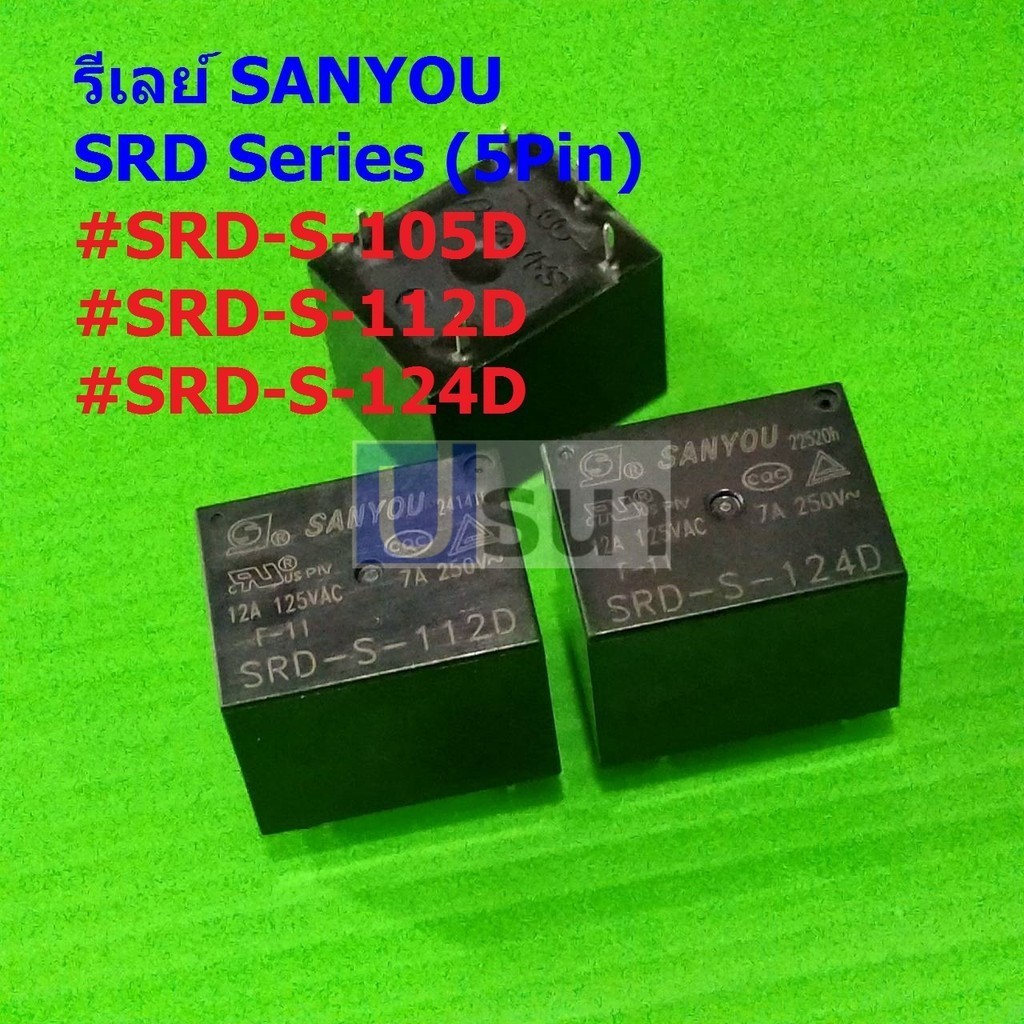 Relay รีเลย์ Sanyou แท้ คอยล์ 5VDC 12VDC 24VDC 5Pin SRD-S-105D SRD-S ...
