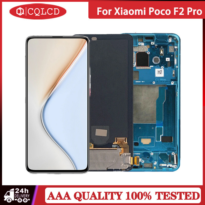 สําหรับ Xiaomi Poco F2 Pro จอแสดงผล LCD ลายนิ ้ วมือพร ้ อมกรอบ 6.67 ...