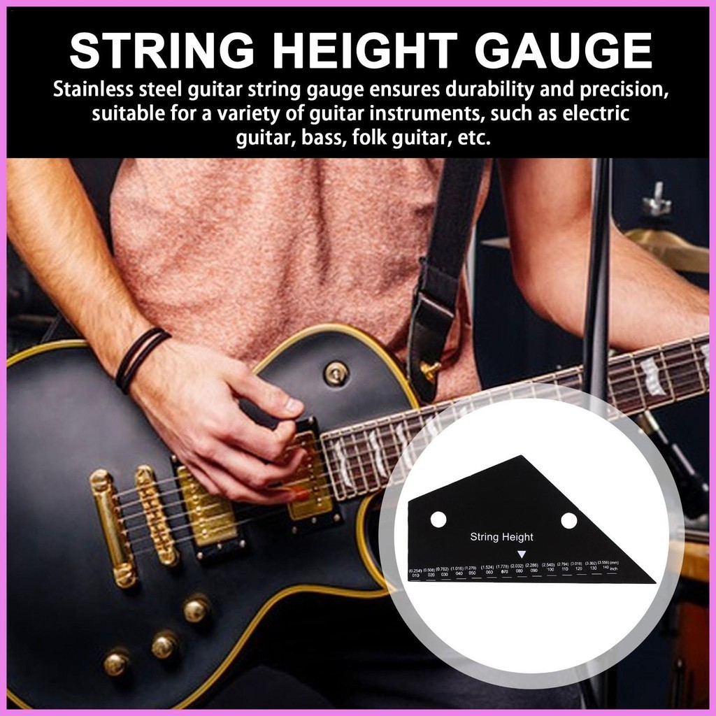 กีตาร ์ String Gauge การพิมพ ์ สองด ้ าน Fret Rocker Leveling Guide กี ...