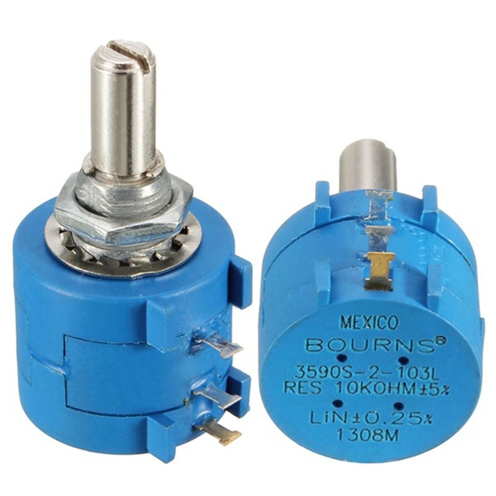 3590s Potentiometer 1K 2K 5K 10K 20K 50K 100K Ohm 2W Winding Multi Turn ...