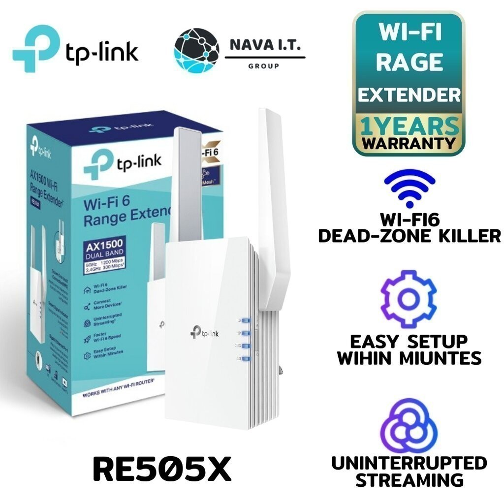 กล่องชำรุด TP-LINK RE505X AX1500 WIFI RANG EXTENDER WIFI AMPLIFIER ...