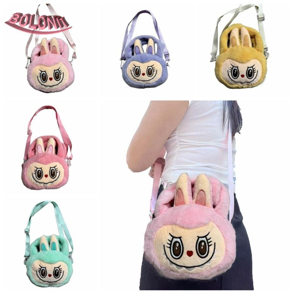 Bo Labubu Plush Bag,การ์ตูน Kawaii Labubu Plush Doll Bag,Fluffy ...