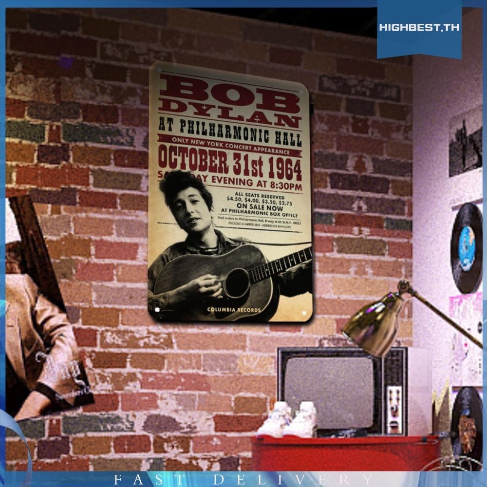 [Highbest.th] Vintage Metal Plate Bob Dylan ภาพวาดเหล็กสี่เหลี่ยม Home ...