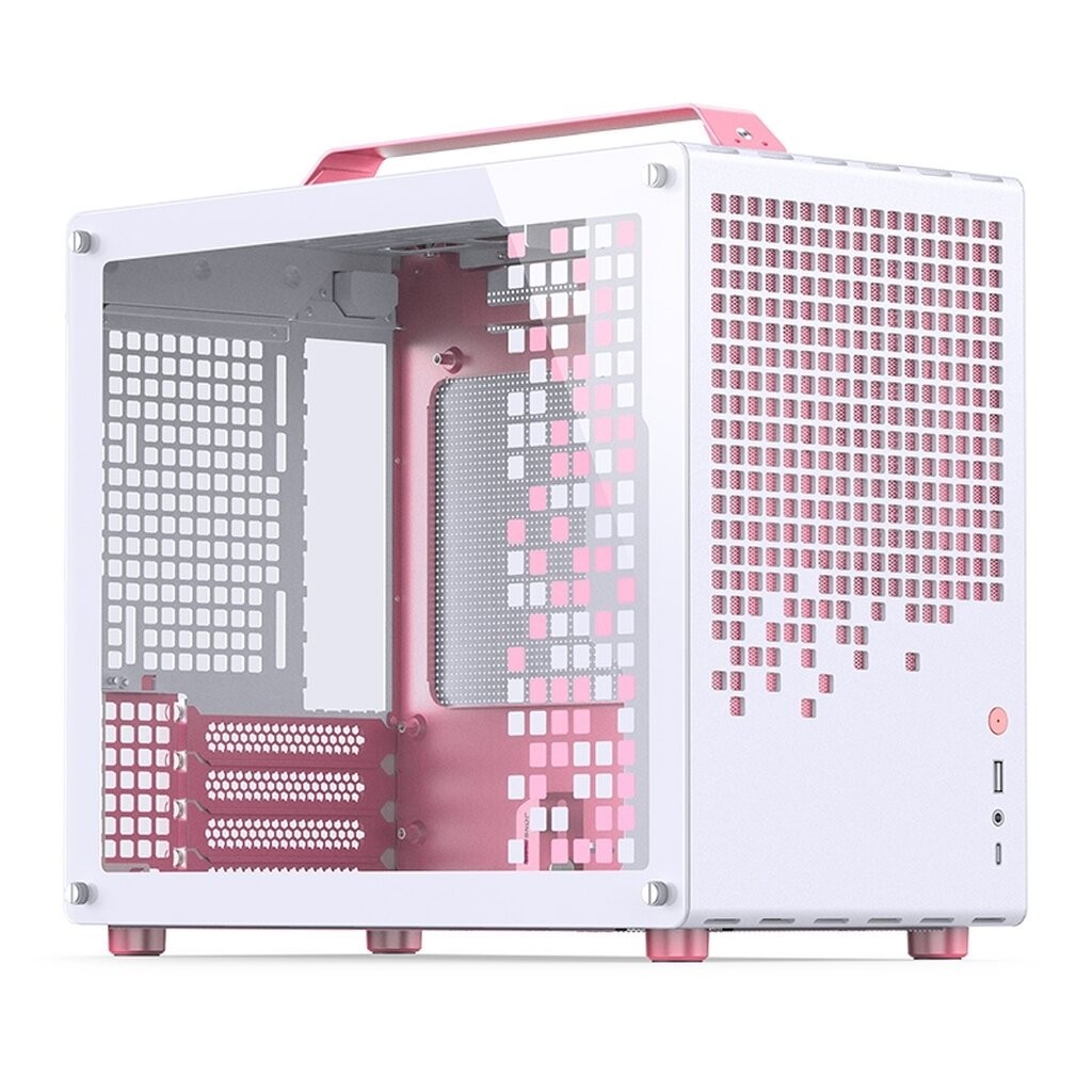 Jonsbo Z20 Pink-White With Tempered Glass รองรับ Micro-ATX/ iTX Mini ...