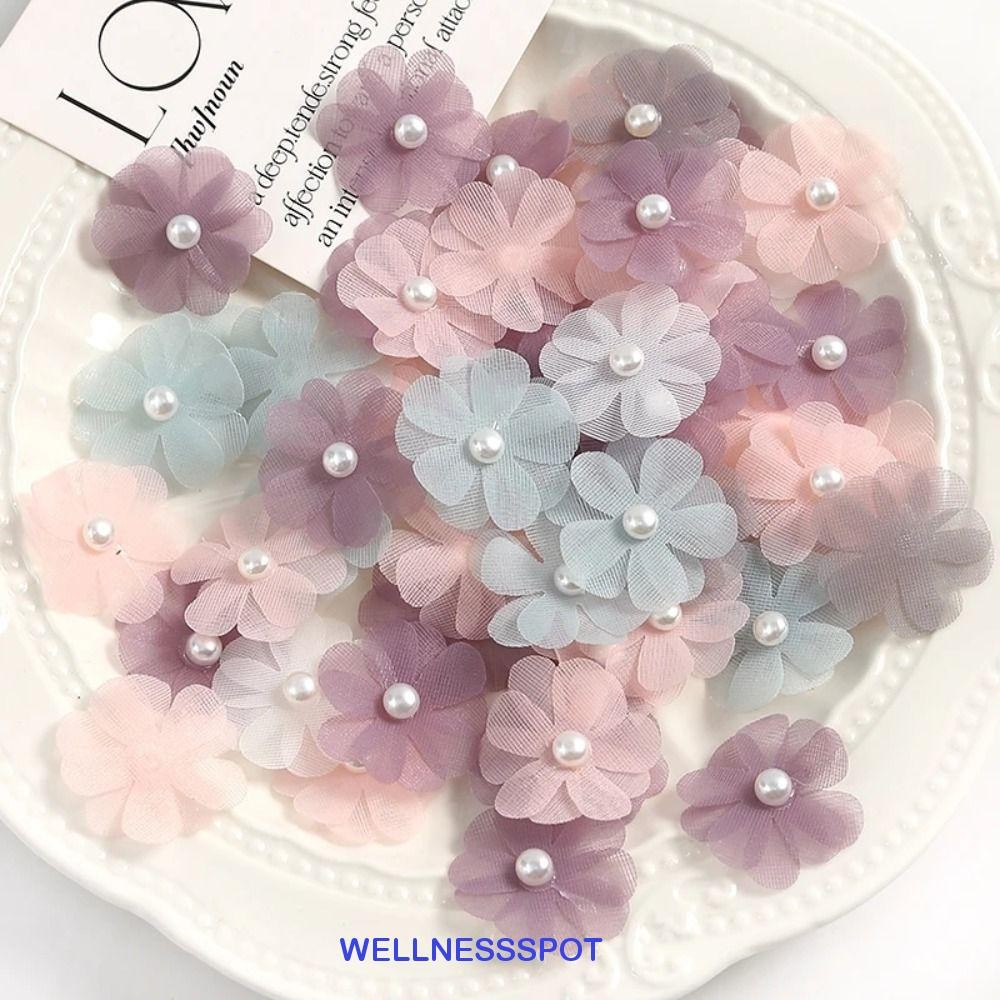 Wellnessspot 10 ชิ้นเสื้อผ้าตกแต่งดอกไม้ประดิษฐ์,หลายแกนดอกไม้เสื้อผ้า Applique, ดอกไม้ปลอม ...