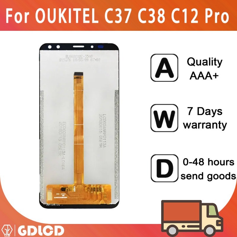6.18 สําหรับ Oukitel C37 C38 C12 Pro จอแสดงผล LCD หน้าจอสัมผัส Screen ...