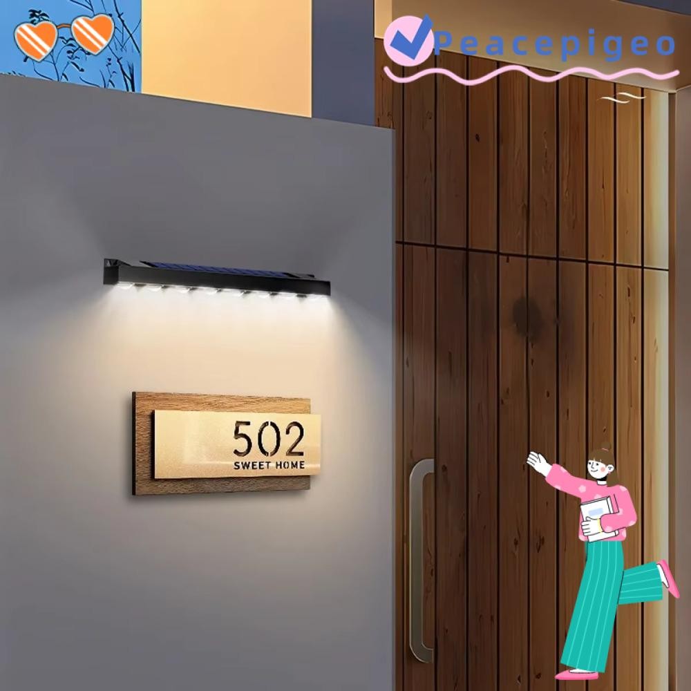 ไฟผนัง PEACEPIGEO,โคมไฟขับเคลื่อนกลางแจ้งกันน้ํา,คุณภาพสูง 4/6/8 LED Bright LED บรรยากาศแสงตก ...