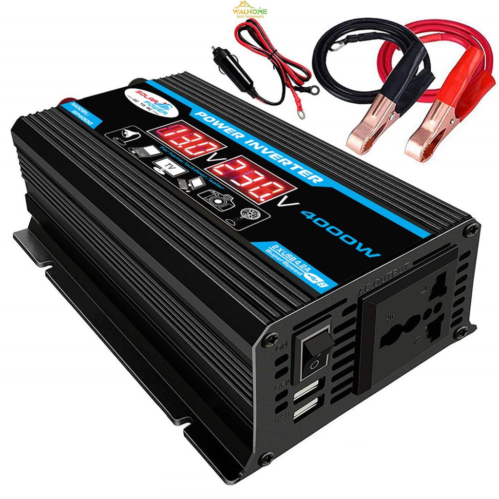 4000w Power Inverter Pure Sine Wave DC 12V To AC 110V 120V Converter ...