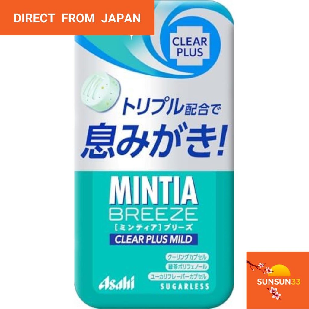 【Direct from Japan】ASAHI Group Foods Mintia Breeze Clear Plain Plus เล็กน้อย 30 เม็ด x 8 กล่อง ...