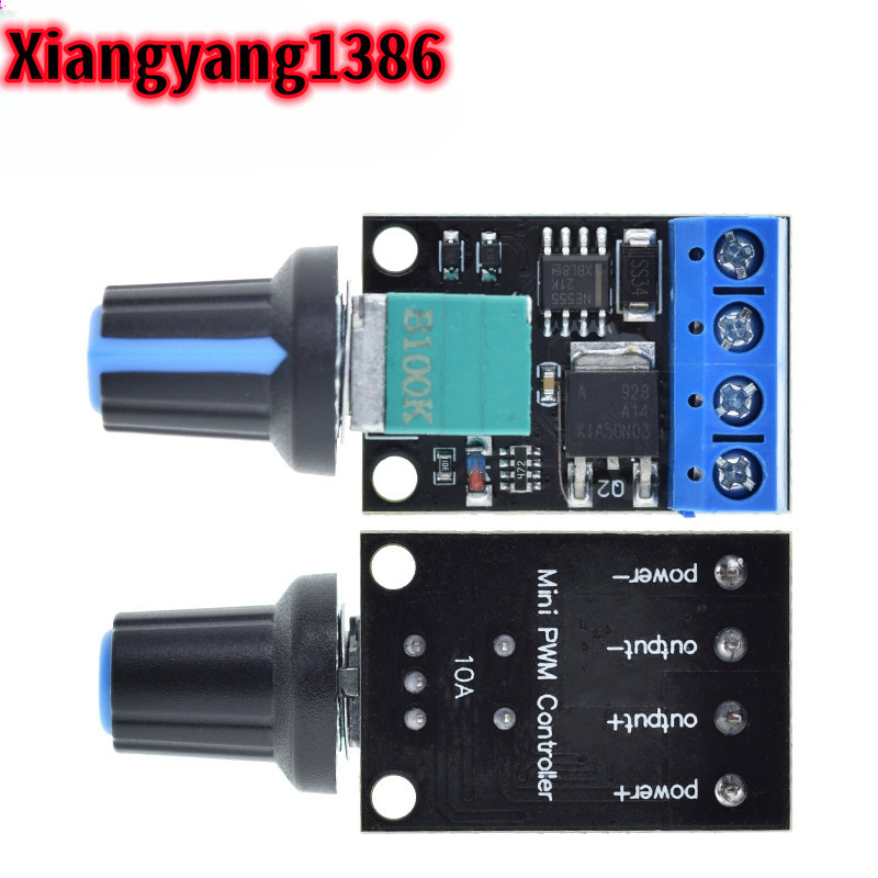 (1-5PCS) 5V 12V 10A ตัวควบคุมแรงดันไฟฟ้า PWM DC มอเตอร์ควบคุมความเร็ว ...