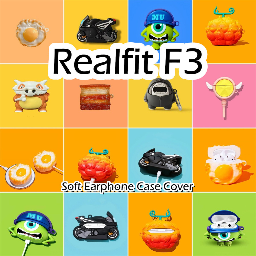 【Case Home 】นําไปใช้กับ Realfit F3 เคส Case เคสหูฟัง สไตล์การ์ตูนตลก ...