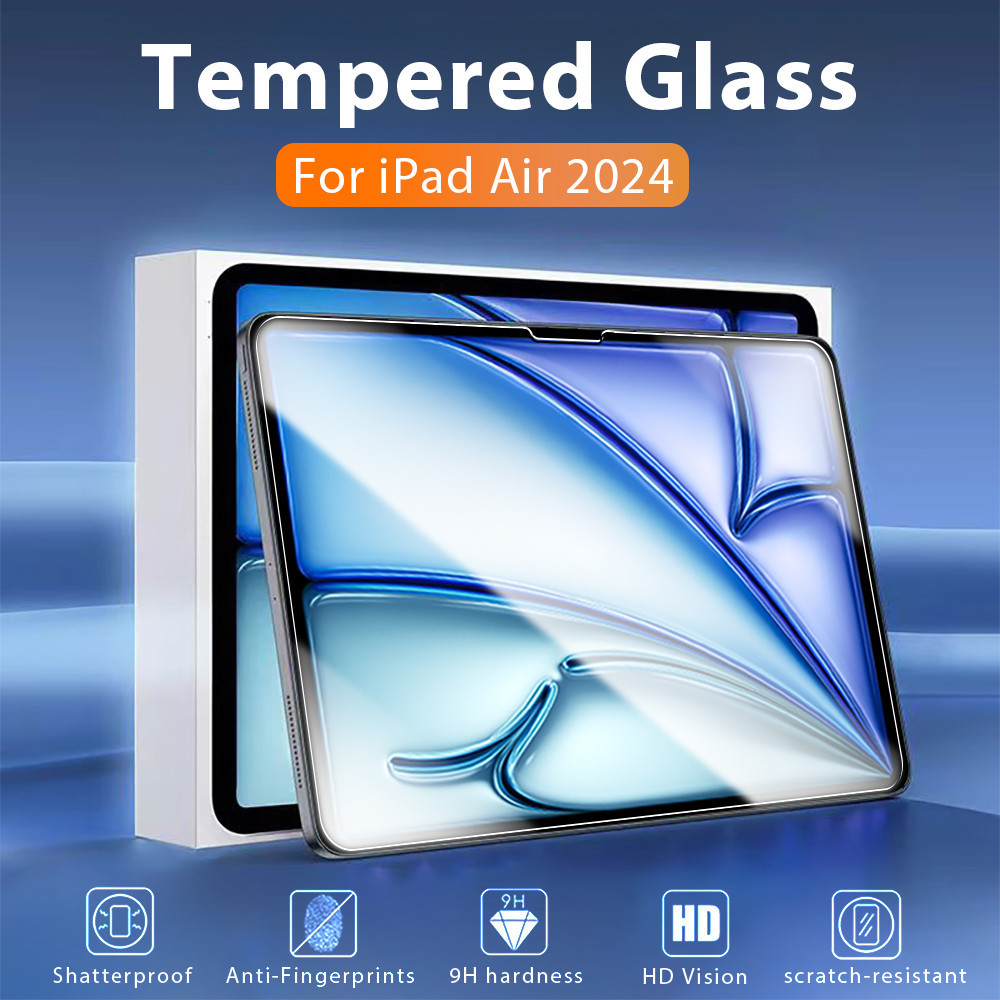 กระจกนิรภัยสําหรับ iPad Air 13 11 Pro 11 2024 Pro 13 12.9 ป้องกันหน้าจอ ...