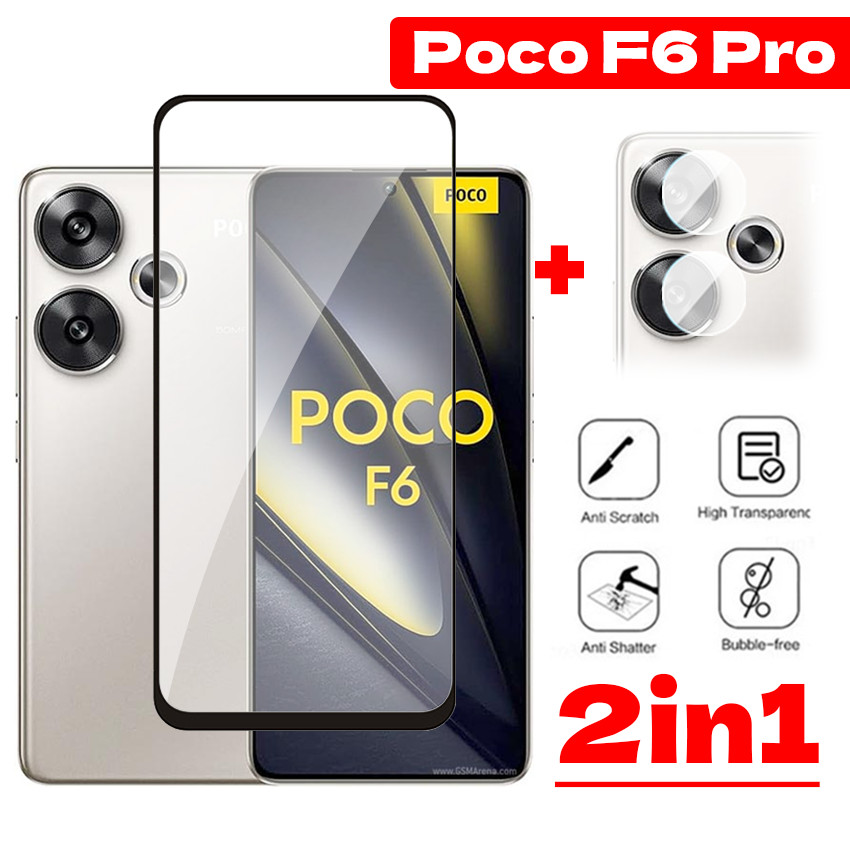 สําหรับ Xiaomi Poco F6 Pro F6Pro 5G F 6 2024 กระจกนิรภัยเต็มกาวป้องกันหน้าจอ PocoF6 PocoF6Pro F ...