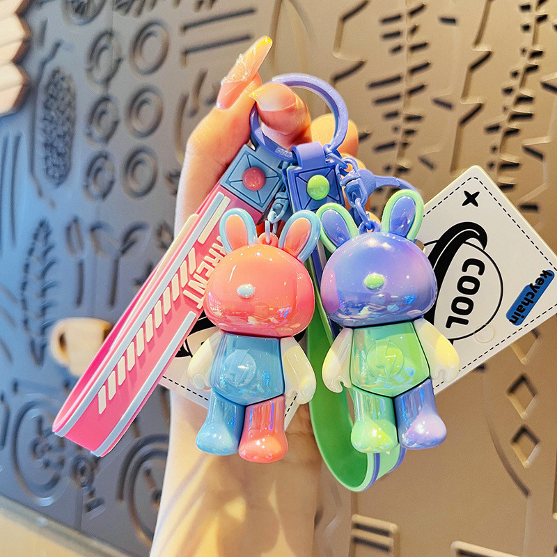 ต ้ นฉบับอินเทรนด ์ Cool Color Matching Lightning Rabbit พวงกุญแจ/ จี ้ ...