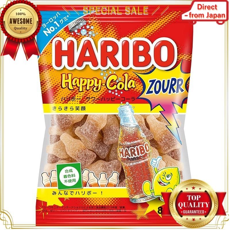 【Direct from JAPAN】10 packs of Haribo Sour Happy Cola 80g each ...