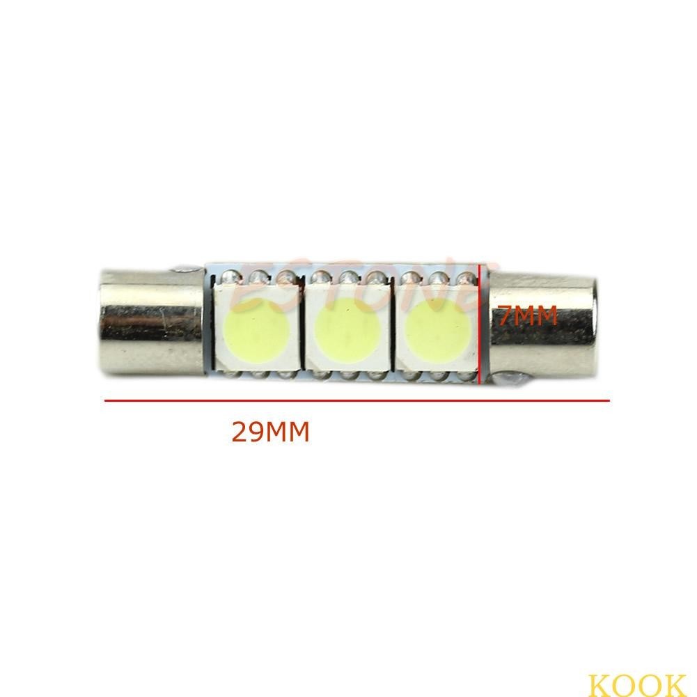 Kook Universal T6 5050 29 มม . 3-SMD หลอดไฟ LED หลอดไฟรถยนต ์ Bright ...