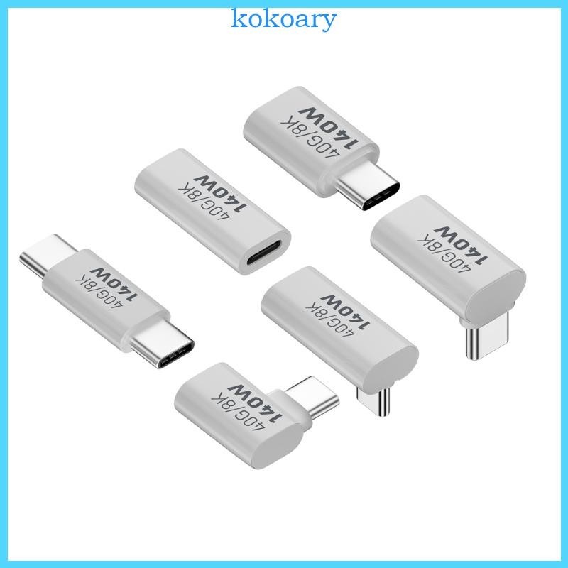 Kok UsbC ขั้วต่อชายหญิง USB C Type-C อะแดปเตอร์ขยาย 140W 40Gbps Data ...