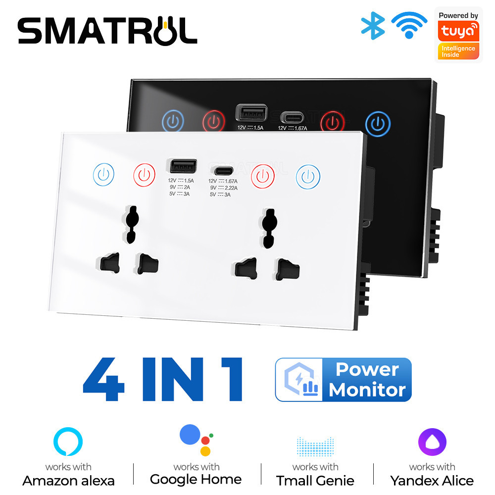 Smatrul WiFi Plug USB และ Type-C พอร์ตสมาร์ทซ็อกเก็ต US EU UK Plug ... Smatrul WiFi Plug USB และ Type-C พอร์ตสมาร์ทซ็อกเก็ต US EU UK Plug ...