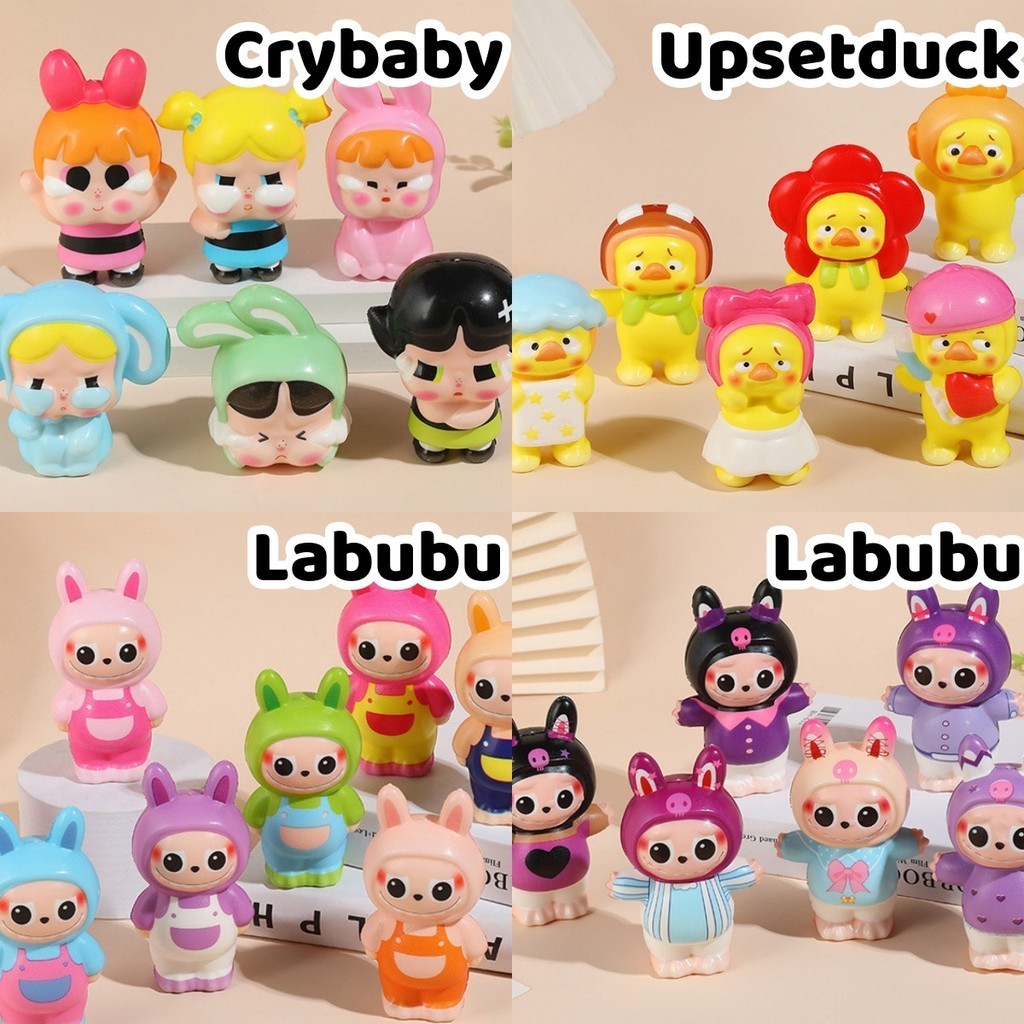 Crybaby Labubu Upsetduck ของเล่นหยิกความเครียดบรรเทาของเล่น Rebound ช้า ...