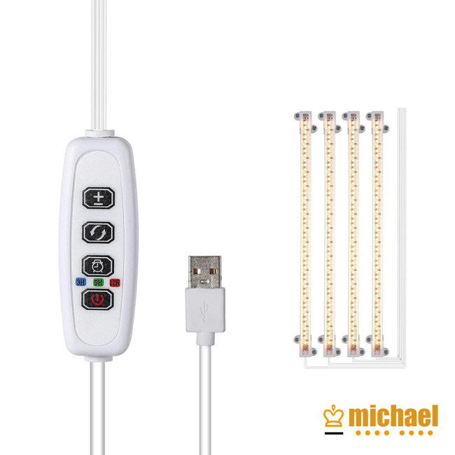 MC Led Plant Grow Light Strips Full Spectrum USB จับเวลาเปิด/ปิด ...