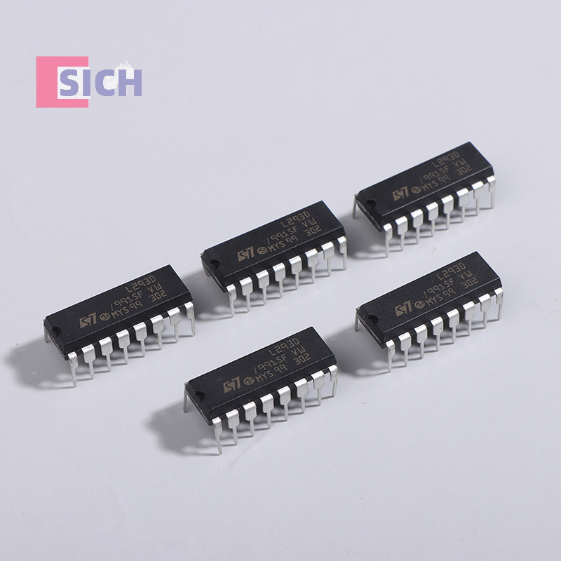 [Sich] 5 ชิ้น L293 L293D DIP16 DIP-16 IC มอเตอร์ไดรฟ์ชิป PAR Push ดึง 4 ...