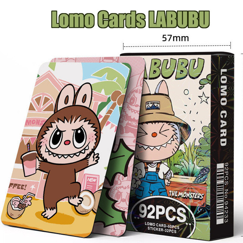 92pcs การ์ตูน HD พิมพ์คอลเลกชัน Lomocard Pop Mart การ์ด Lomo LABUBU ...