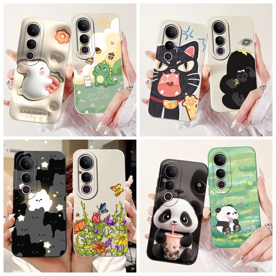 การ์ตูนสําหรับ Vivo V50 V2427 / V50 Lite V2441 กรณีกระต่ายไดโนเสาร์ ...