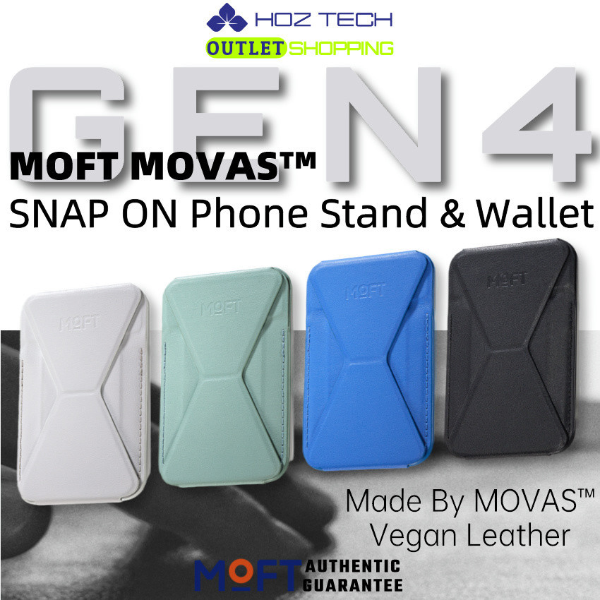 Moft MOVAS ขาตั้งโทรศัพท์มือถือ แบบแม่เหล็ก พร้อมช่องใส่บัตร รุ่น 4 | Shopee Thailand