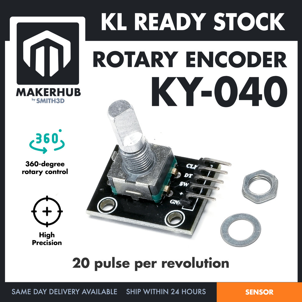 Rotary Encoder KY-040 360 องศา Encoder Sensor โมดูลลูกบิดความแม ่ นยําสูง | Shopee Thailand