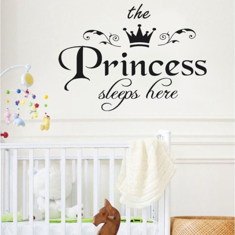 Princess sticker Home Decor Room Deco wording sticker pending wall ...