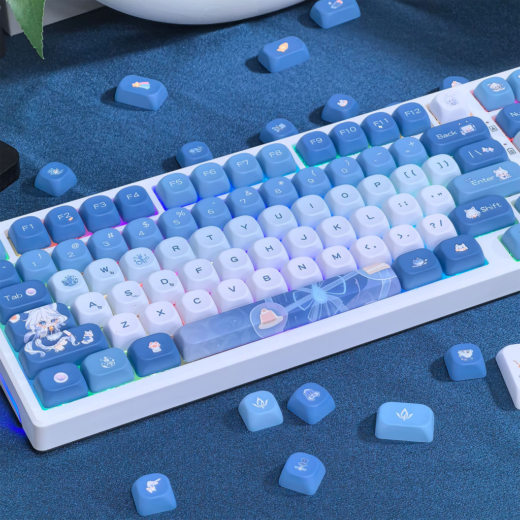 Furina Meow Genshin Impact Original Keycap MOAโปรไฟล์ห้าด้านระเหิด ...