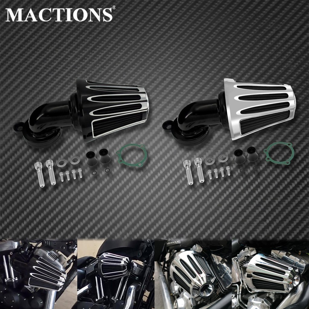 YJ Motorcycle Air Cleaner Filter CNC Aluminum Black/Chrome For Harley ...