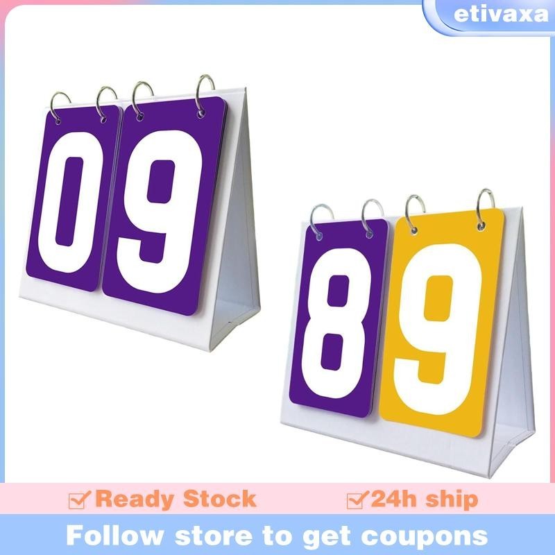 [Etivaxa] Sports Scoreboard Score Counter 2 หลัก Manual Score Flip ...