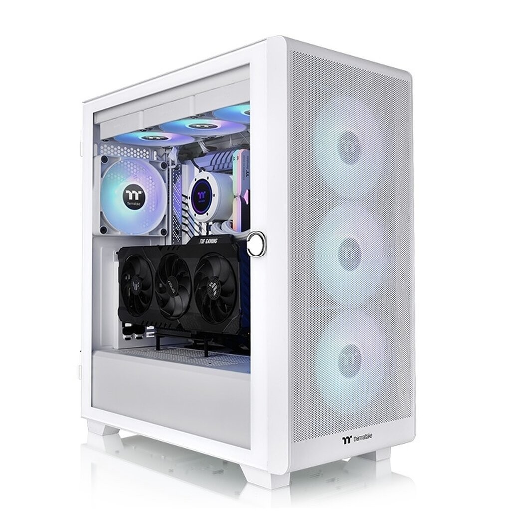 Thermaltake S250 TG Snow ARGB แถมพัดลม 4 x CT120 ARGB Mid-Tower ATX ...